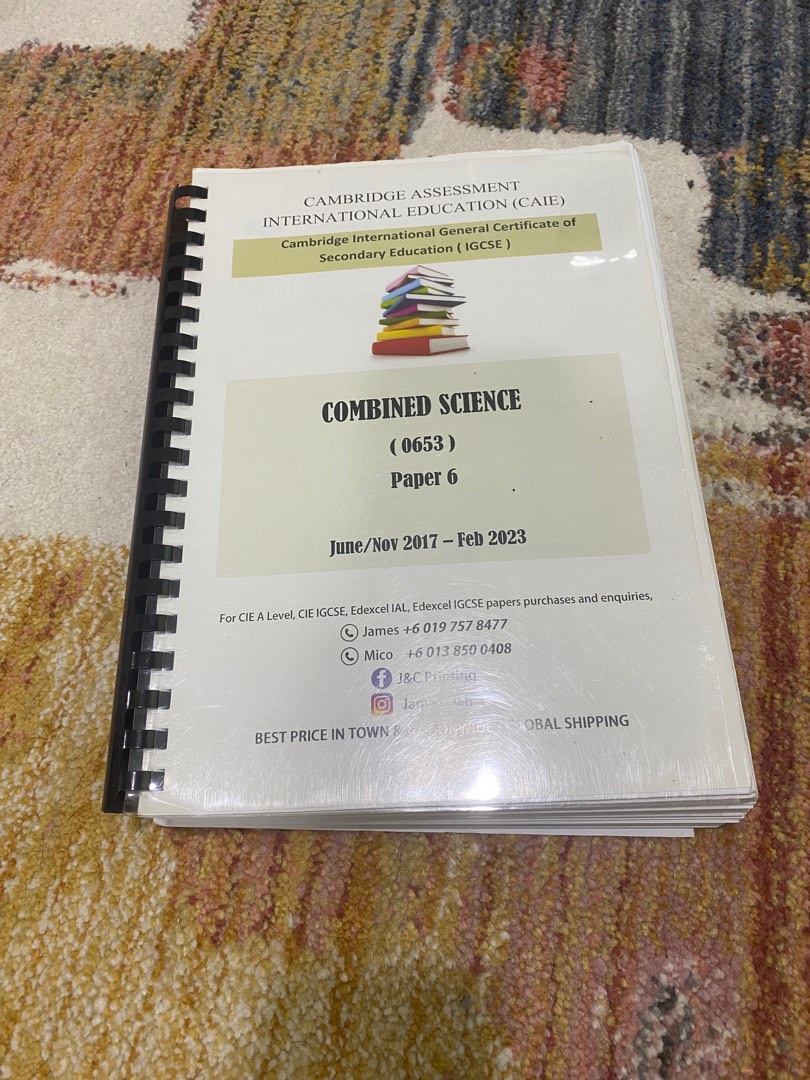 IGCSE Combined Science 0653 Past Paper, Hobbies & Toys, Books ...
