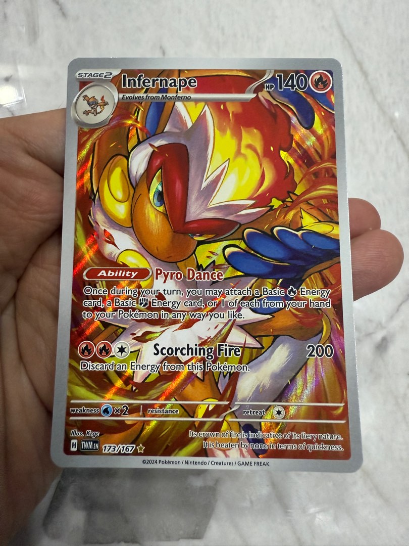 Infernape IR 173/167 , Pokemon Twilight Masquerade, Hobbies & Toys ...