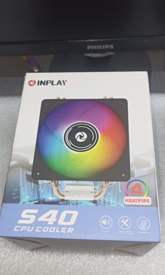 Inplay S40 CPU Cooler Tower Type ARGB Cooler / TDP 150W / 4 Heatpipe ...