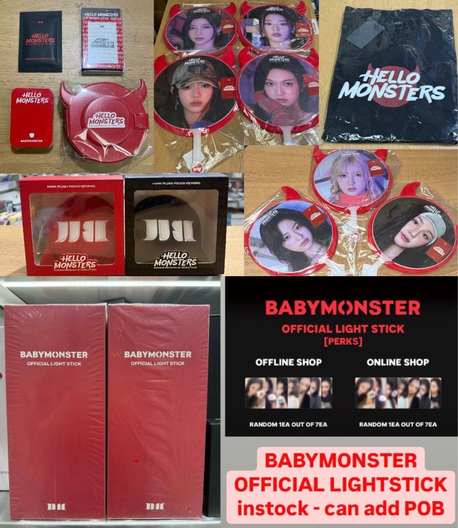 instock babymonster hello monsters 1st world tour MD / lightstick ...
