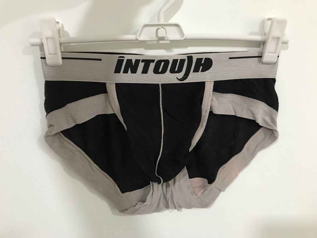 INTOUCH Mens grey black modal brief, Men's Fashion, Bottoms, New ...