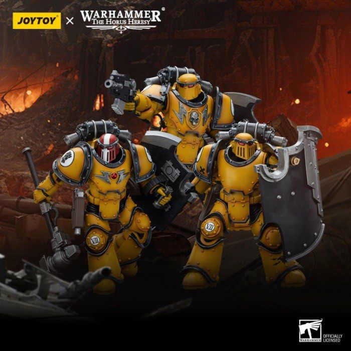 Joytoy Warhammer 40k Imperial Fists MK3 Breacher Squad 1/18 scale ...