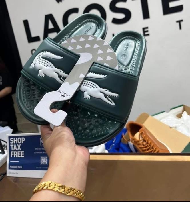 Lacoste Slides, Men's Fashion, Footwear, Slippers & Slides on Carousell