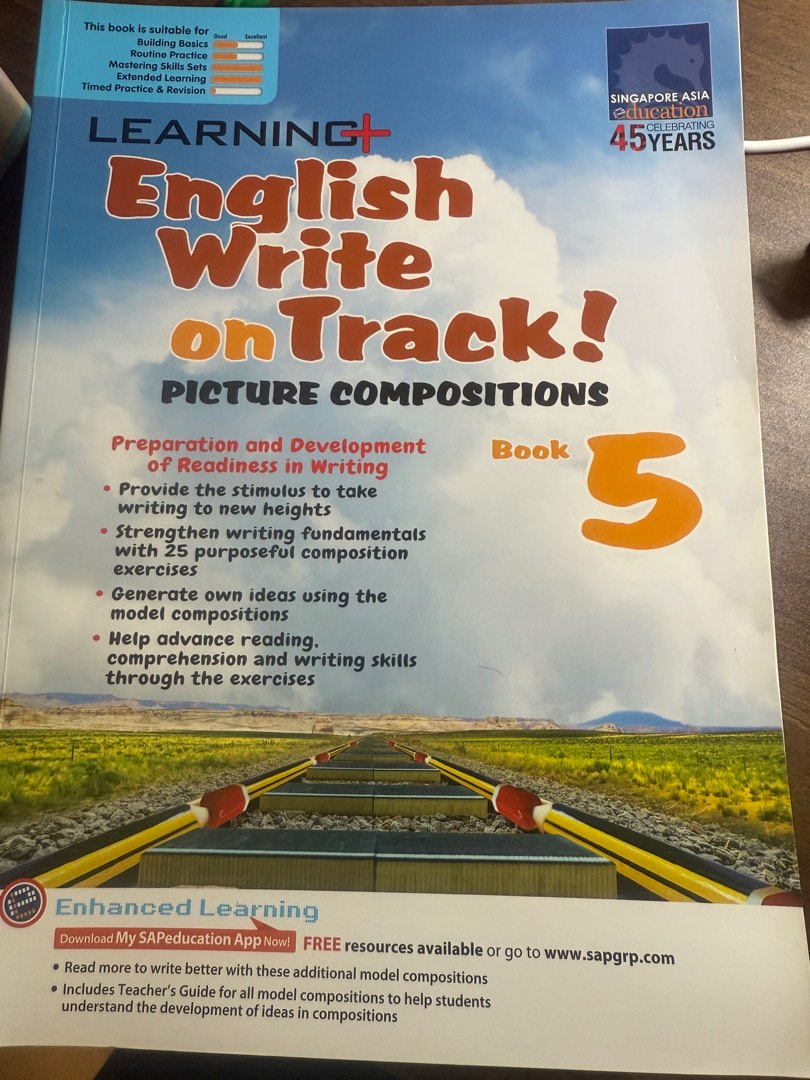 Learning pass English write on tracks picture compositions book 5, 興趣及 ...