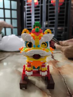 Brick block CNY lion dance, Lego, Hobbies & Toys, Toys & Games on Carousell