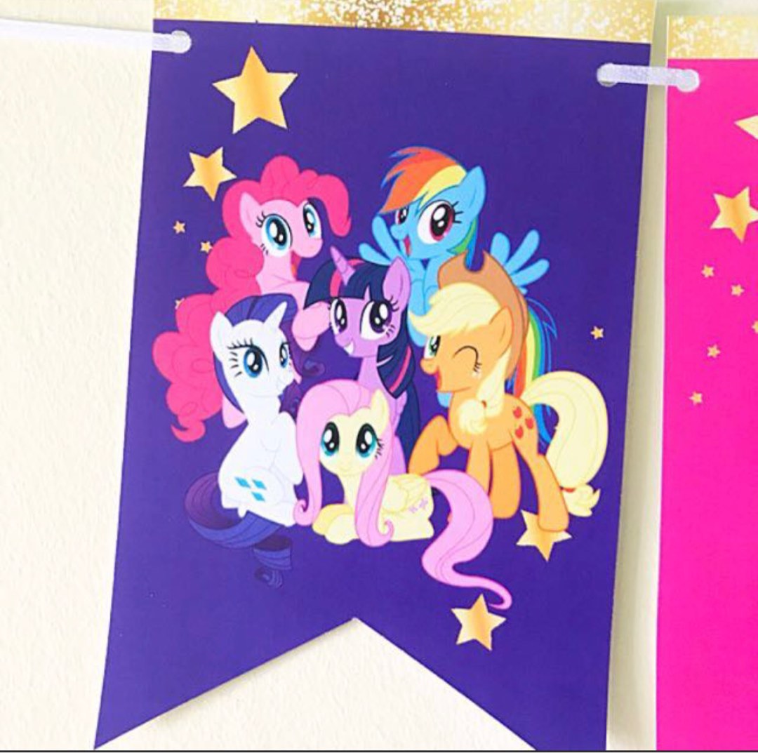 Little pony handmade banner and pop up card, Hobbies & Toys, Stationery ...
