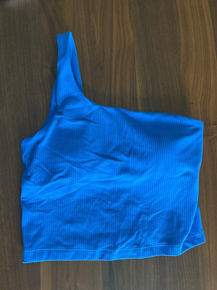 Lululemon ribbed asymmetrical toga top, Women's Fashion, Activewear on ...