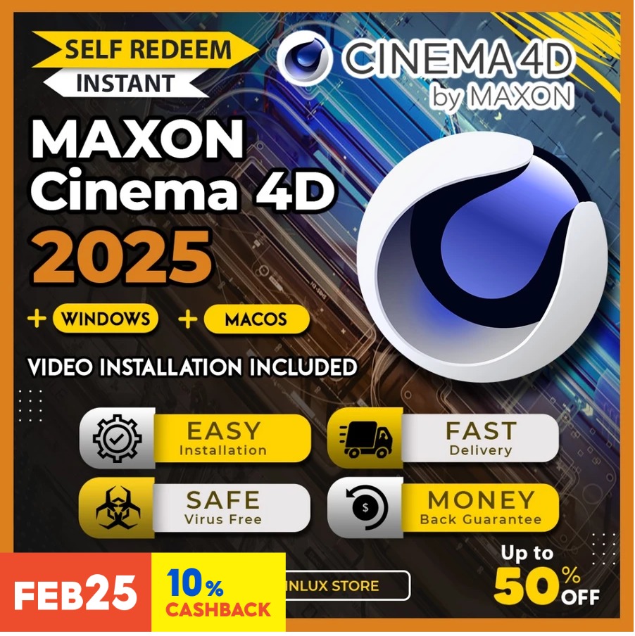 Maxon CINEMA 4D 2025 Latest Lifetime For Win & McOS (64-Bit), Computers ...