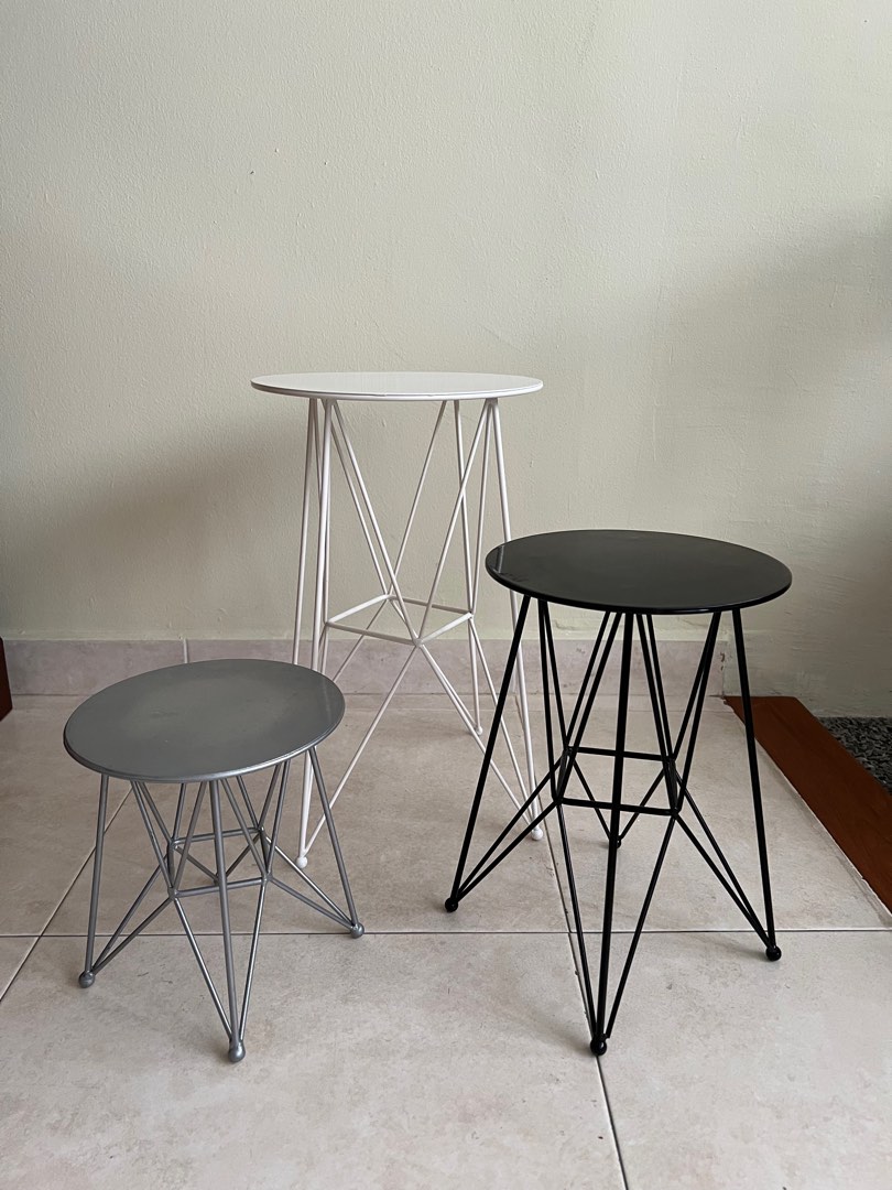 Metal Plant stand display / deco small table set of 3 sizes, Furniture ...