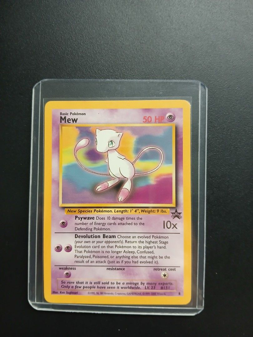 Mew # 8 Black Star Promo Non Holo WotC 1999 Vintage Pokemon TCG ...