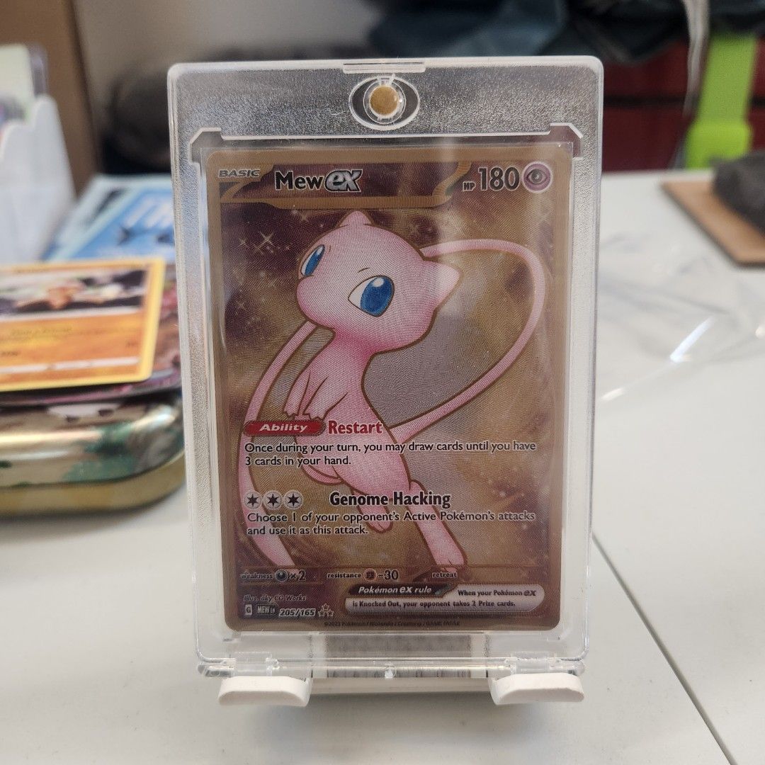 Mew EX 151 UPC Shiny Gold Metal Card Promo 205/165 MEW EN 2023 Pokemon ...