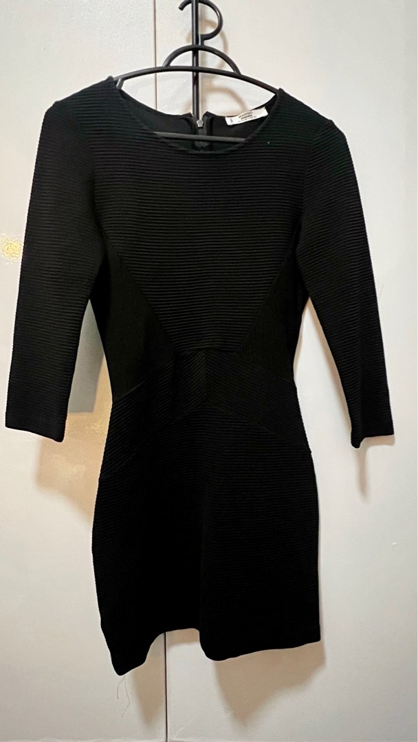 MNG mango little black dress 3/4 sleeves, Women's Fashion, Dresses & Sets, Dresses on Carousell