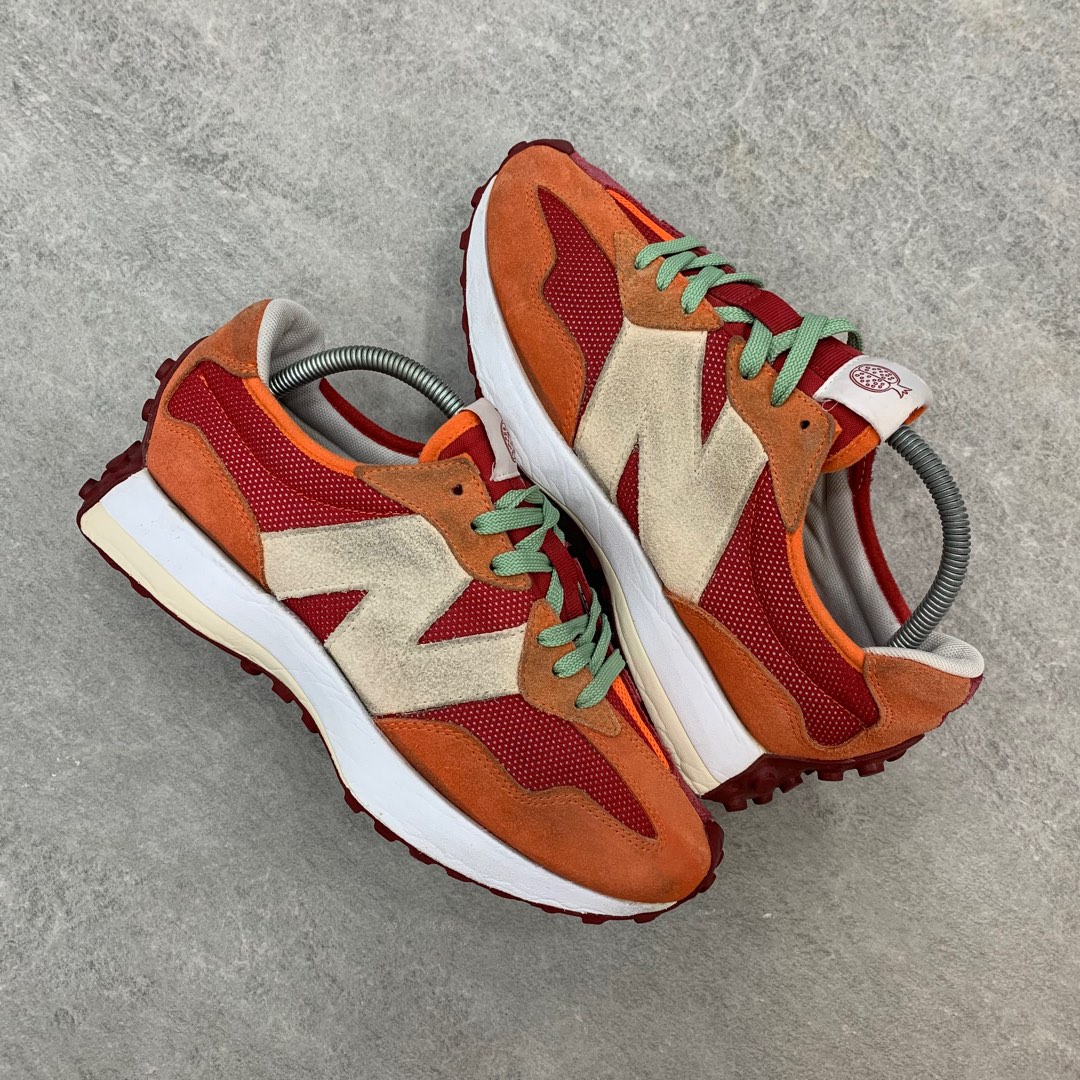 New Balance 327 Todd Snyder Farmer's Market Pomegranate, Fesyen Pria ...
