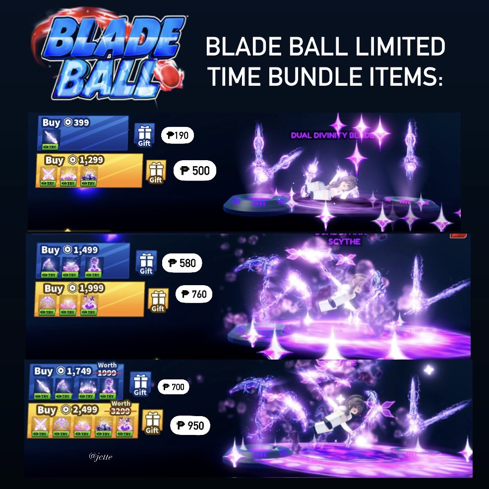 NEW BLADE BALL LIMITED TIME Emote sword knife weapon BUNDLES BUNDLE ...