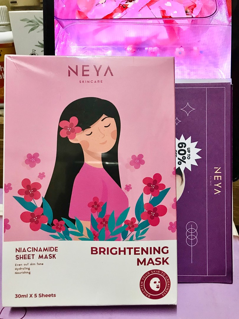 NEYA BRIGHTENING SHEET MASK (30ml x 5 sheets), Beauty & Personal Care ...