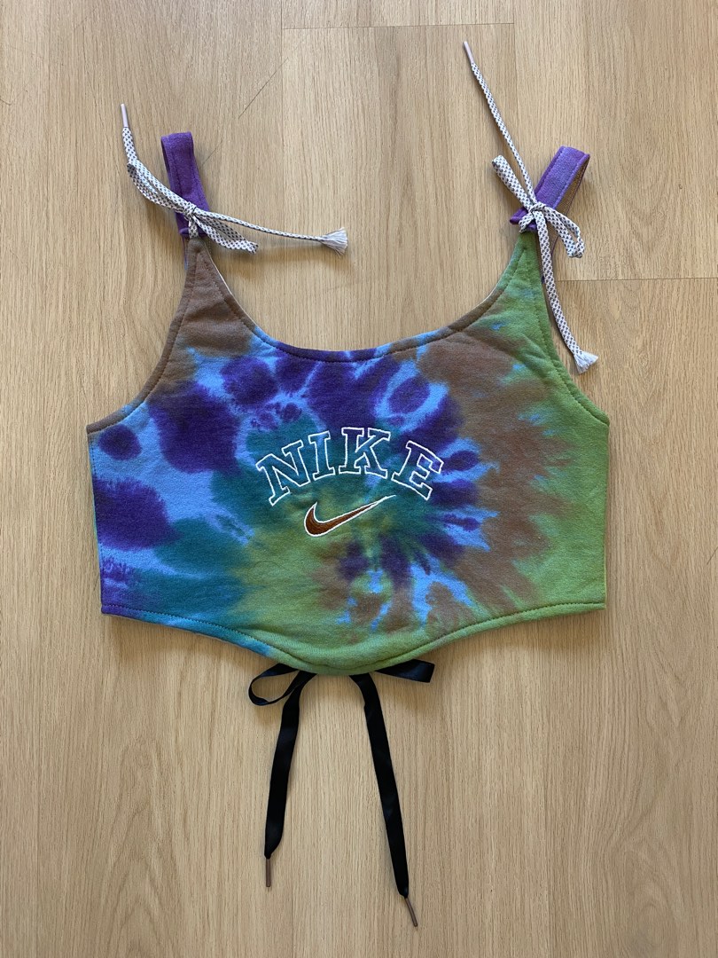 Nike reworked crop top, Women's Fashion, Tops, Sleeveless on Carousell