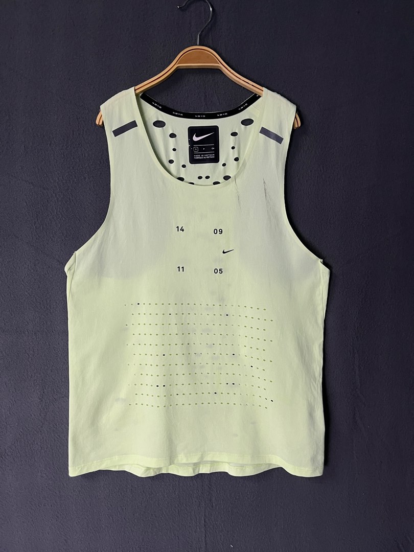Nike Tech Pack Running Singlet Neon Green, Men's Fashion, Activewear on ...