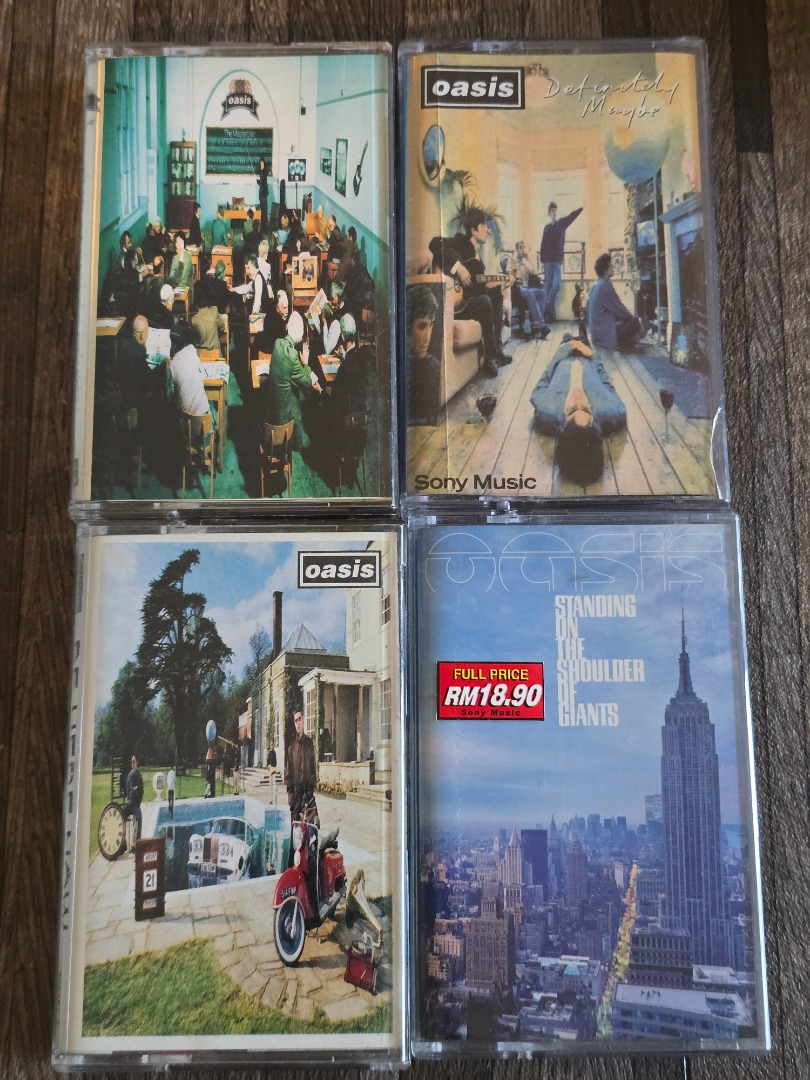 Oasis Cassettes - Definitely Maybe / Be Here Now / Standing on The ...