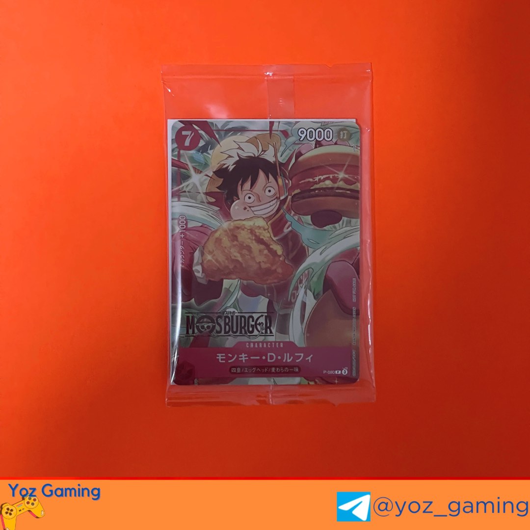One Piece Japanese TCG Mos Burger Luffy Promo Card Sealed, Hobbies ...
