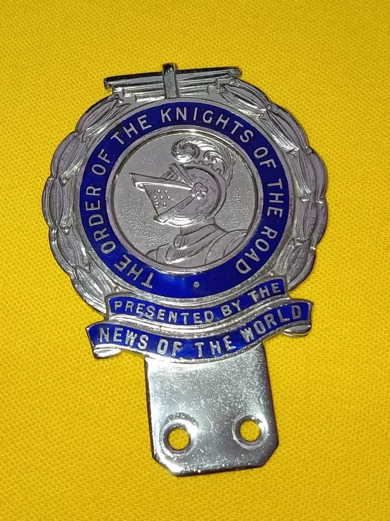 ORDER OF THE KNIGHTS BADGE RARE. VINTAGE CAR BIKE VESPA LAMBRETTA ...