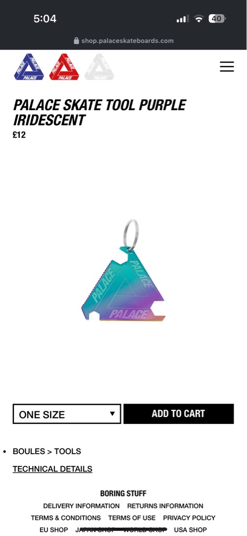 PALACE SKATE TOOL/CARABINER, Men's Fashion, Watches & Accessories ...