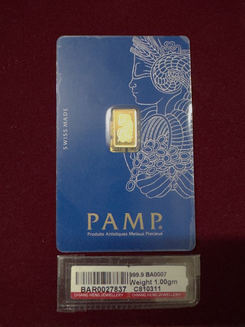 PAMP 2.5g gold bar 999.9, Women's Fashion, Jewelry & Organisers ...