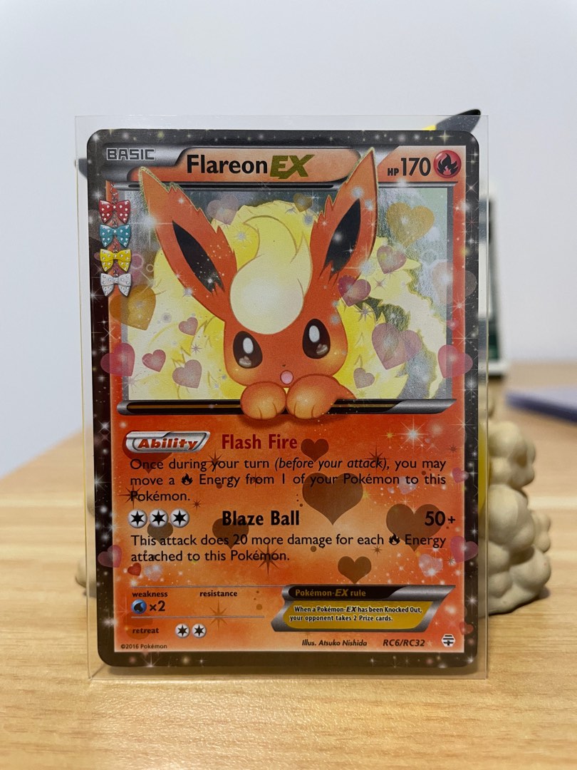 Pokemon TCG Flareon EX RC6/RC32 Generations Radiant Collection, Hobbies ...