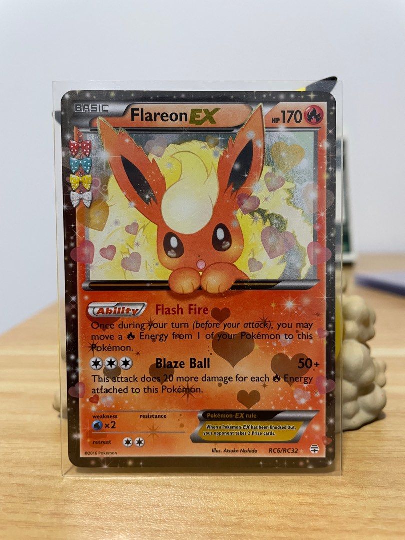 Pokemon TCG Flareon EX RC6/RC32 Generations Radiant Collection, Hobbies ...