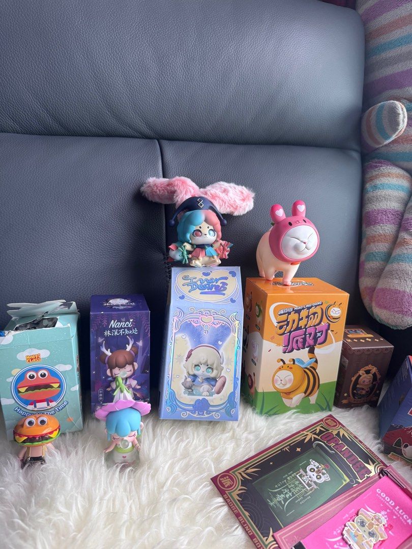 Popmart Blind Box Pucky Labubu Molly Kaiju Negora Fortune Cat Nanci ...