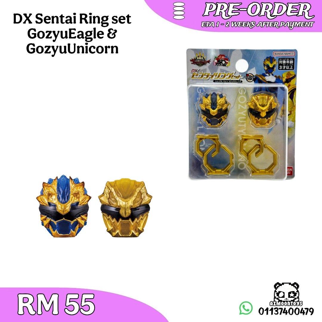 PREORDER BANDAI DX Sentai Ring set GozyuEagle Leon & GozyuUnicorn ...