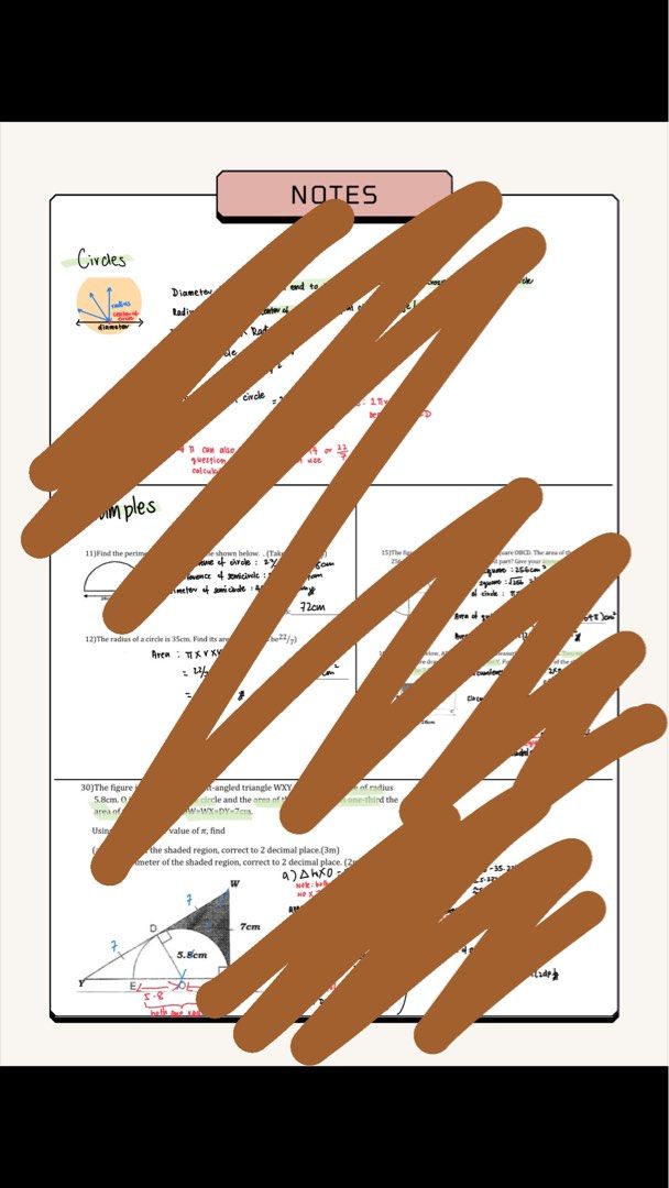 [NYGH, HCI] PSLE P6 Math Circles Notes PDF, Everything Else on Carousell