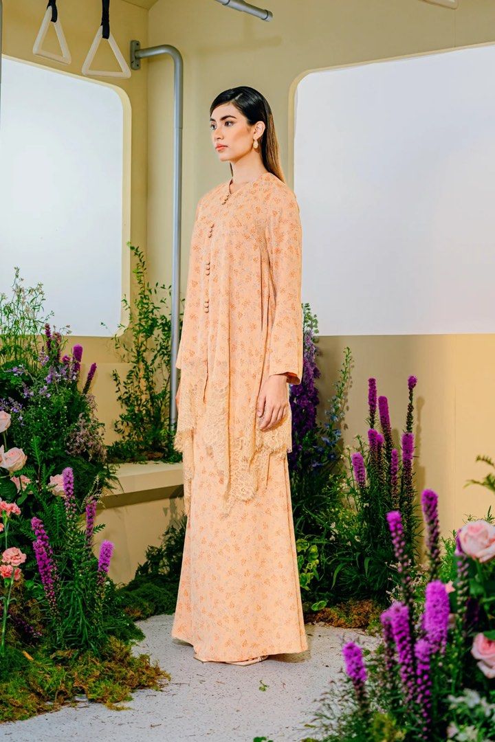 RICO RINALDI SUMMERAYA 2025 MAYA TUNIC MODERN KURUNG IN DUSTY PEACH ...