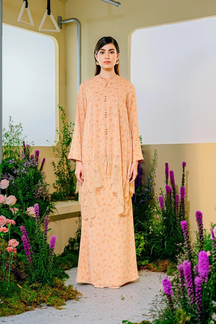 RICO RINALDI SUMMERAYA 2025 MAYA TUNIC MODERN KURUNG IN DUSTY PEACH ...