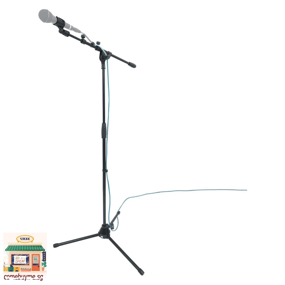 Rockville RVMIC1 V2 Pro Audio Tripod Microphone Stand, Telescopic Boom ...