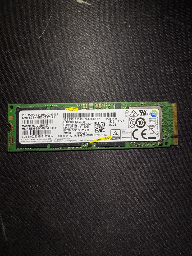 SAMSUNG 512GB SSD, Computers & Tech, Parts & Accessories, Hard Disks ...