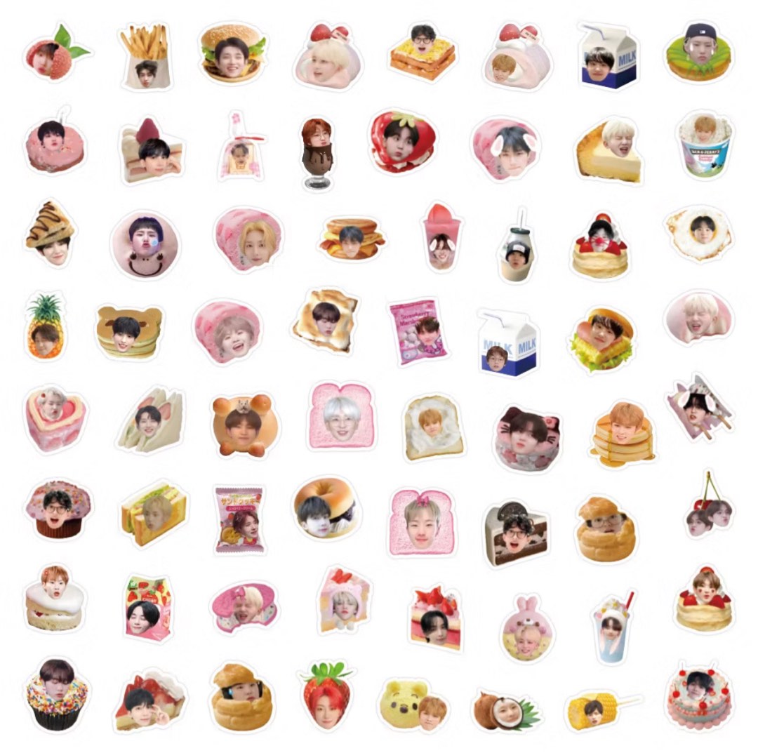 Seventeen Food Stickerpack - 59 Pieces, Hobbies & Toys, Memorabilia ...