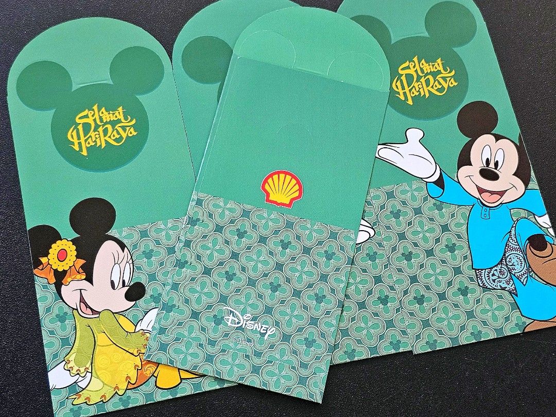 Shell x Disney Green RED packet/angpow/ang pow/hongbao/sampul duit raya ...