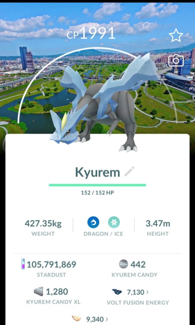 Shiny Kyurem With New Taipei Background Location Card, Video Gaming ...