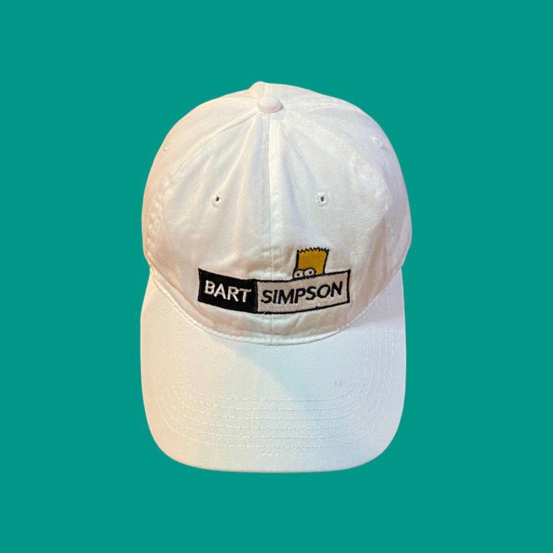 Simpsons Bart Simpson Free Size Adjustable Cap White #0000011 16012416 ...