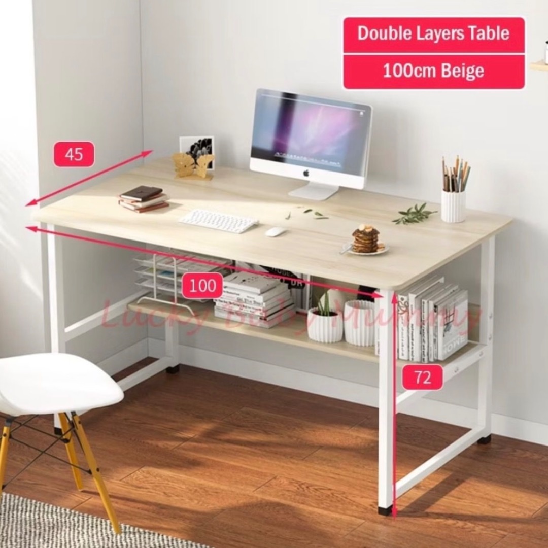 Sleek Durable Computer Desk | Minimalist Study Table With Built In ...