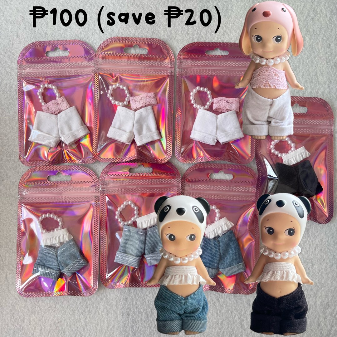 Sonny Angel Clothes Jorts Discounted Sets, Hobbies & Toys, Toys & Games ...