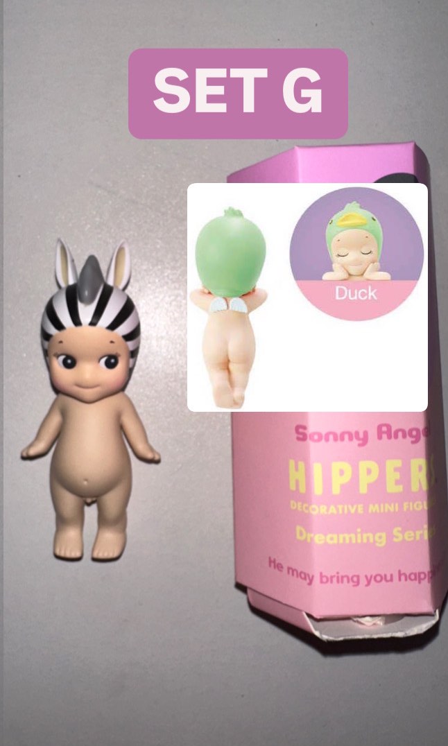 Sonny Angel set : Zebra + Duck Dreaming Hipper, Hobbies & Toys, Toys ...