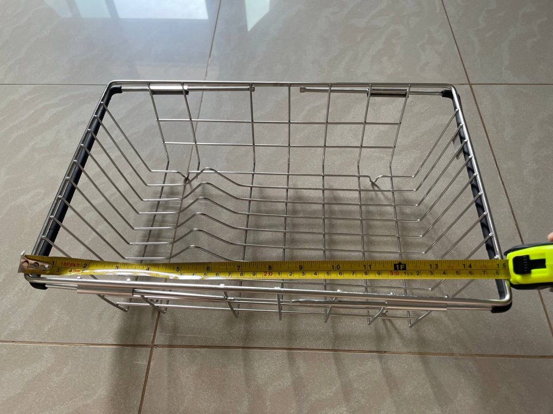 Stainless steel basin drying rack, Furniture & Home Living, Kitchenware ...