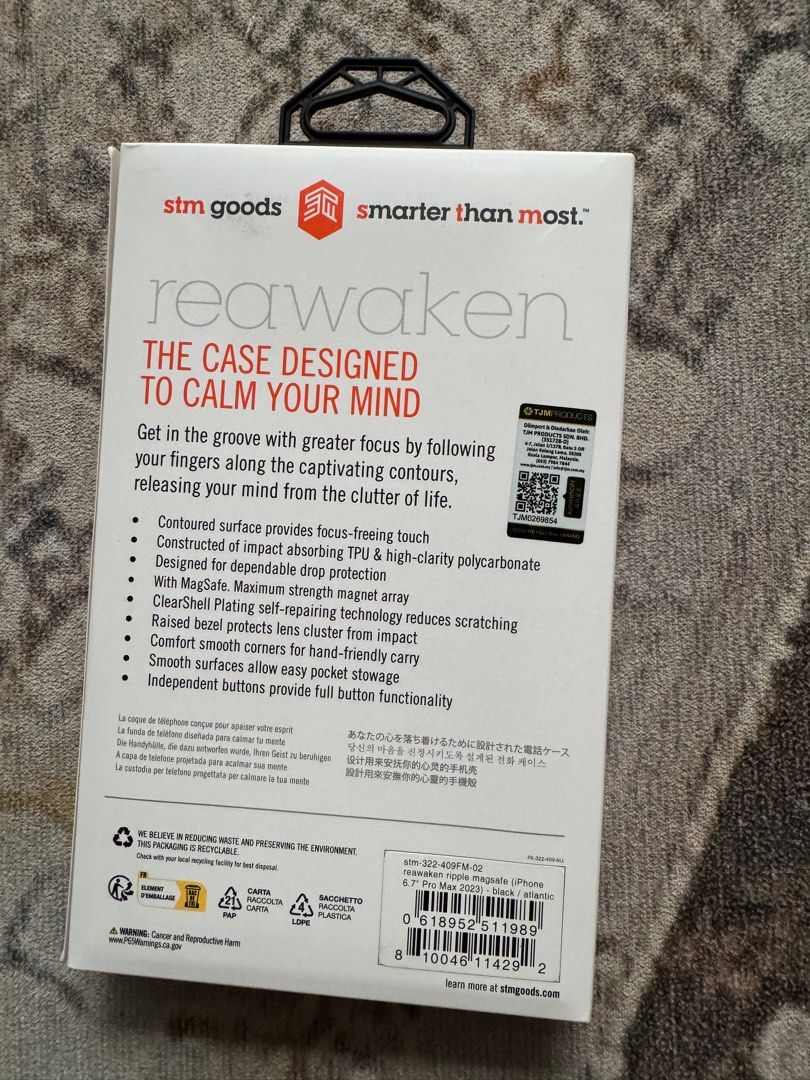 stm goods reawaken ripple magsafe case for iphone 15 pro max (black ...