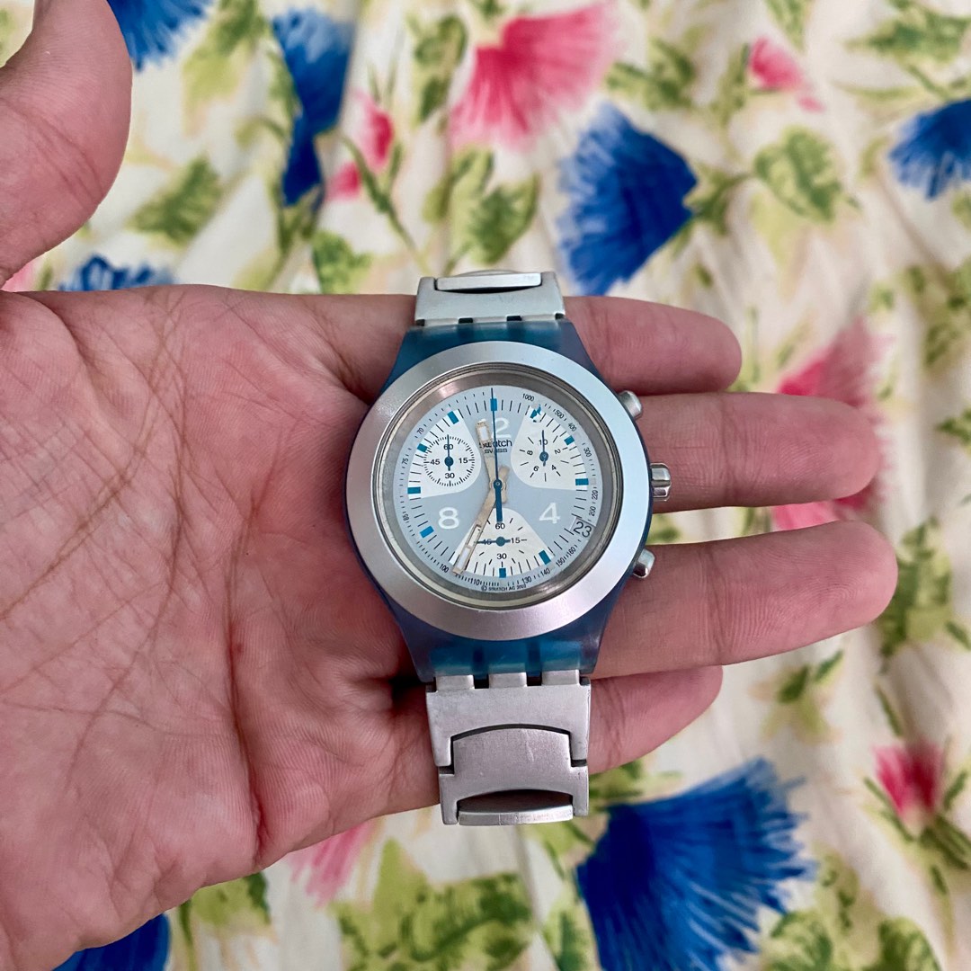 Swatch Irony Diaphane Chronograph, Men's Fashion, Watches & Accessories, Watches on Carousell
