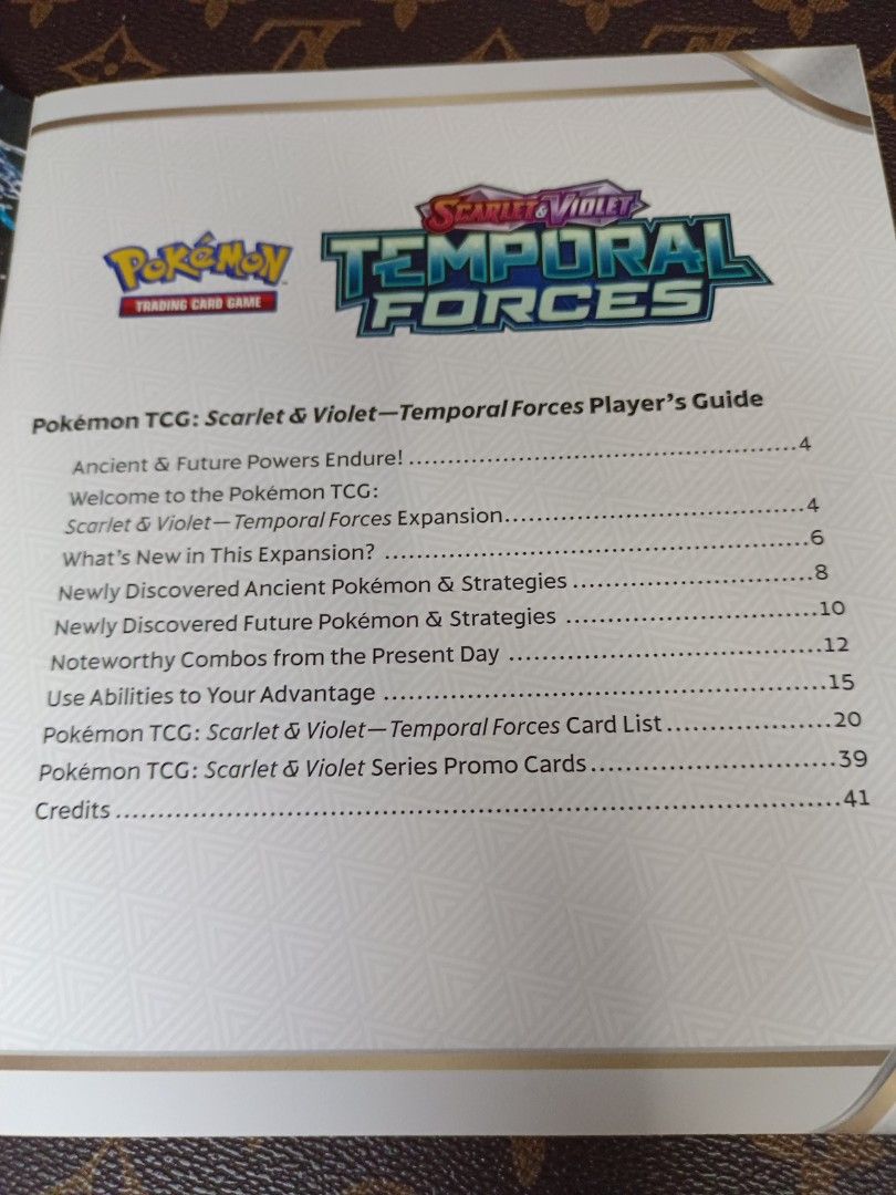 Temporal Forces (TF) Player Guide Book with Pokemon Card Lists Inside ...