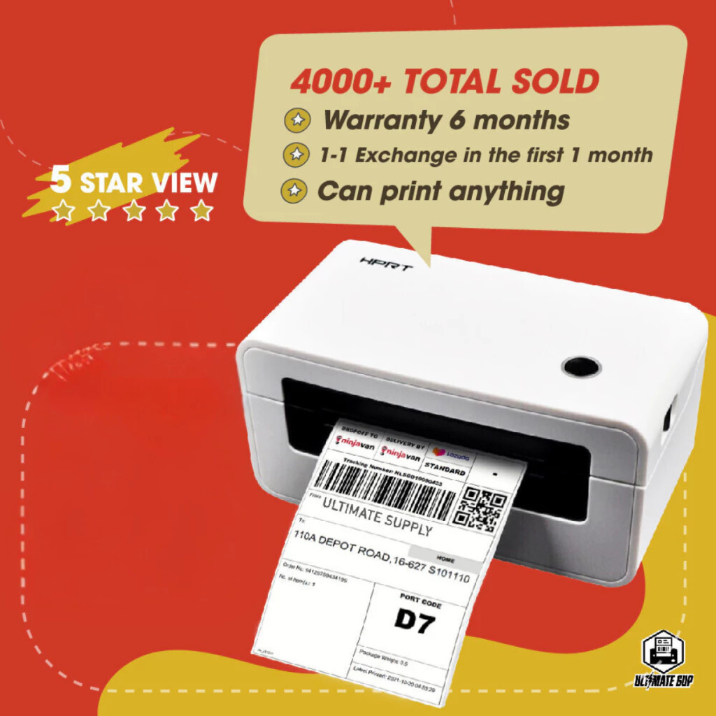 Thermal Printer HPRT N41 Label | Barcode Printer with Bluetooth & USB ...
