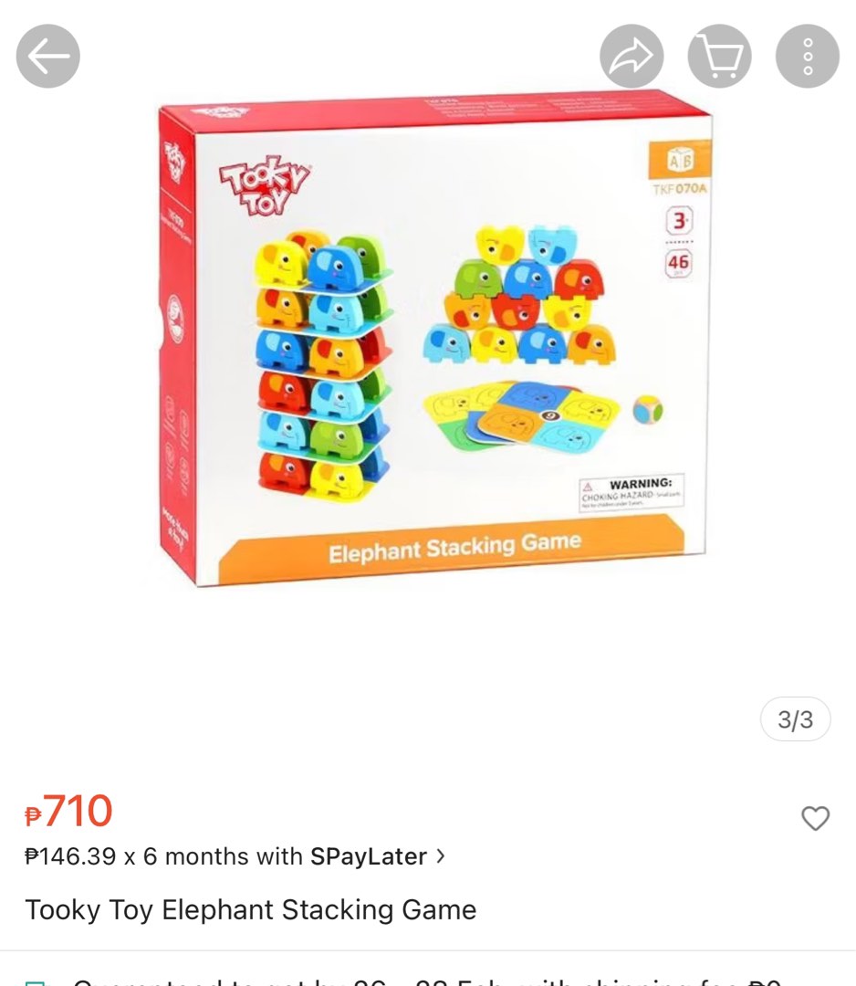 Tooky toy elephant stacking game, Hobbies & Toys, Toys & Games on Carousell