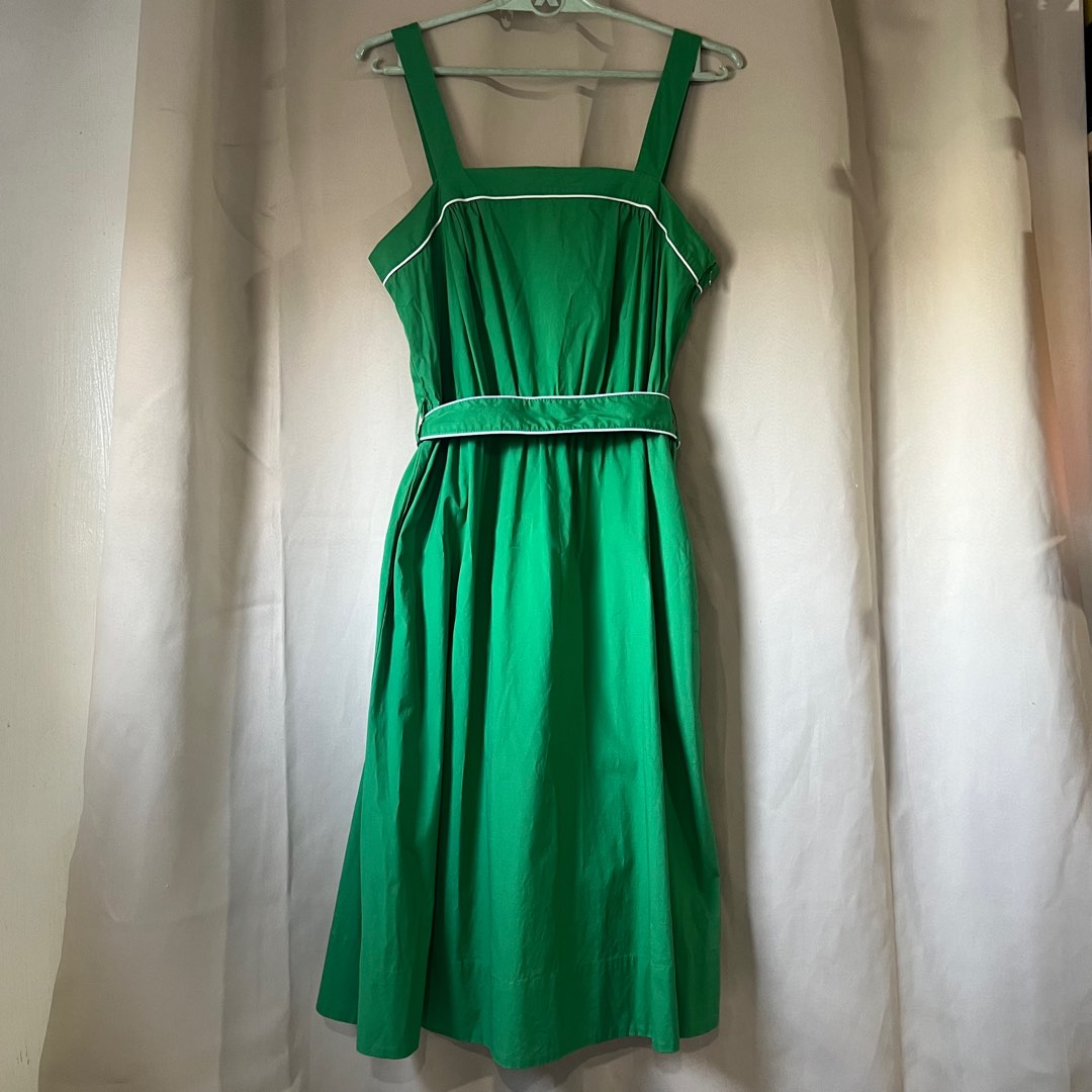 vintage gant emerald green summer dress, Women's Fashion, Dresses ...