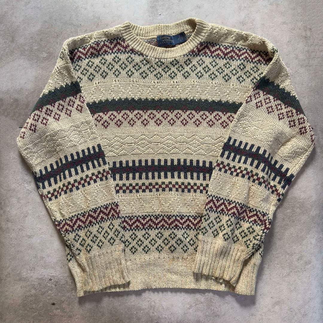 Vintage Cambridge Classics Grandpa Core Knitted Heavyweight crewneck ...